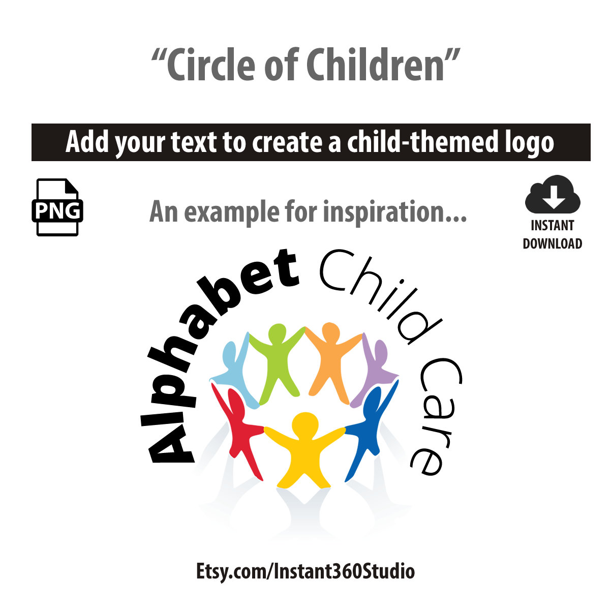Circle of Children / Child Care / Daycare Clip Art / Preschool Logo ...