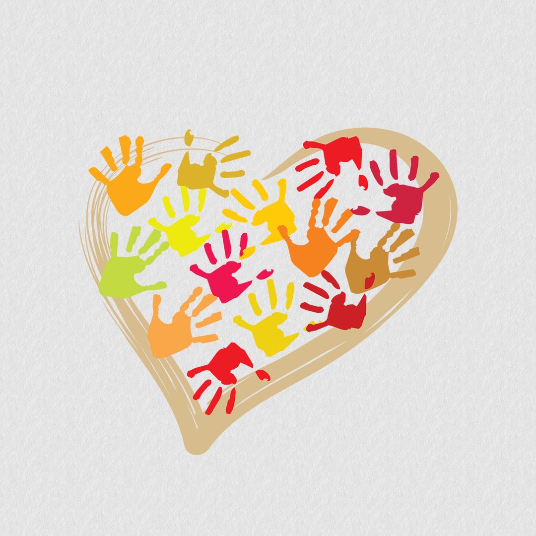 Hands in Heart / Child Care / Daycare Clip Art / Preschool Logo / Logo ...