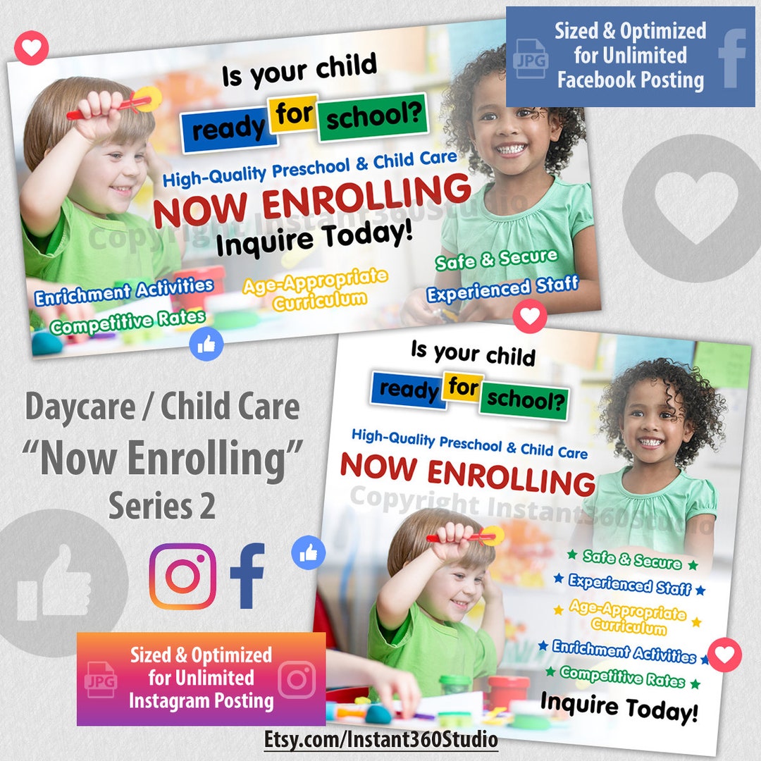 Child Care Now Enrolling Template, Daycare Now Enrolling Template ...
