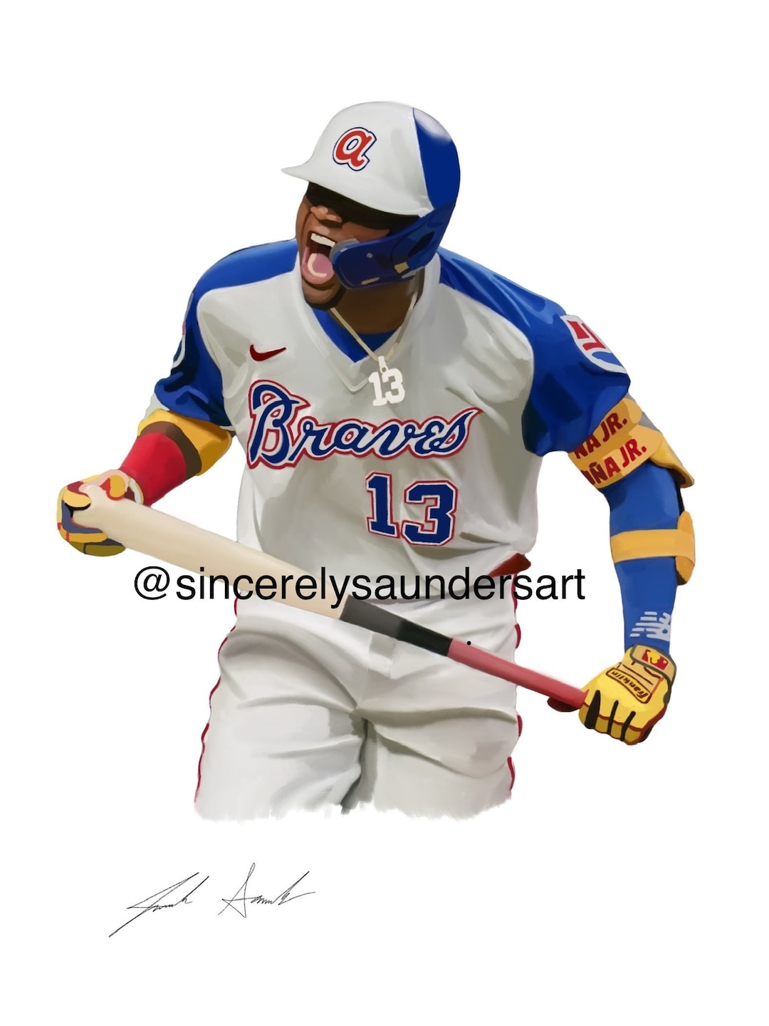 Atlanta Braves Artwork, Ronald Acuna Art - Etsy