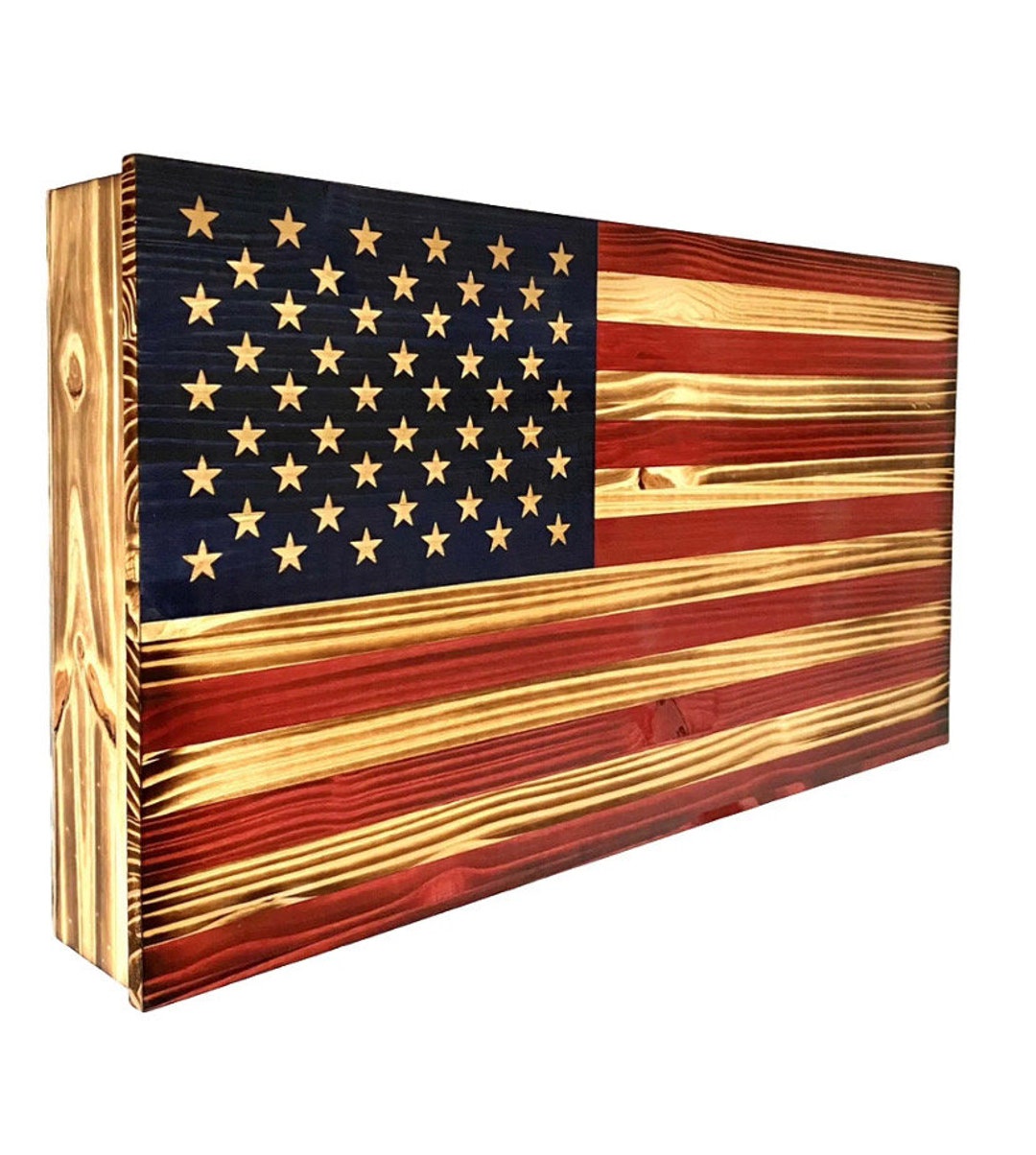 Wood Flag Concealment Bar, Murphy Bar, Wooden American Flag ...