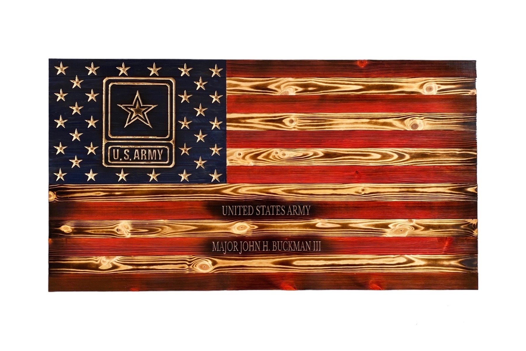 Army Wood American Flag, Wood American Flag, Army Sign, Army Retirement ...