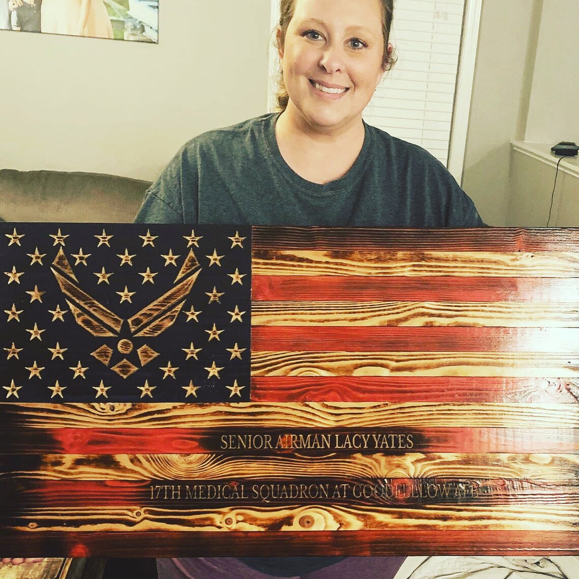 Air Force Wood American Flag, Wood American Flag, Air Force Sign, Air ...