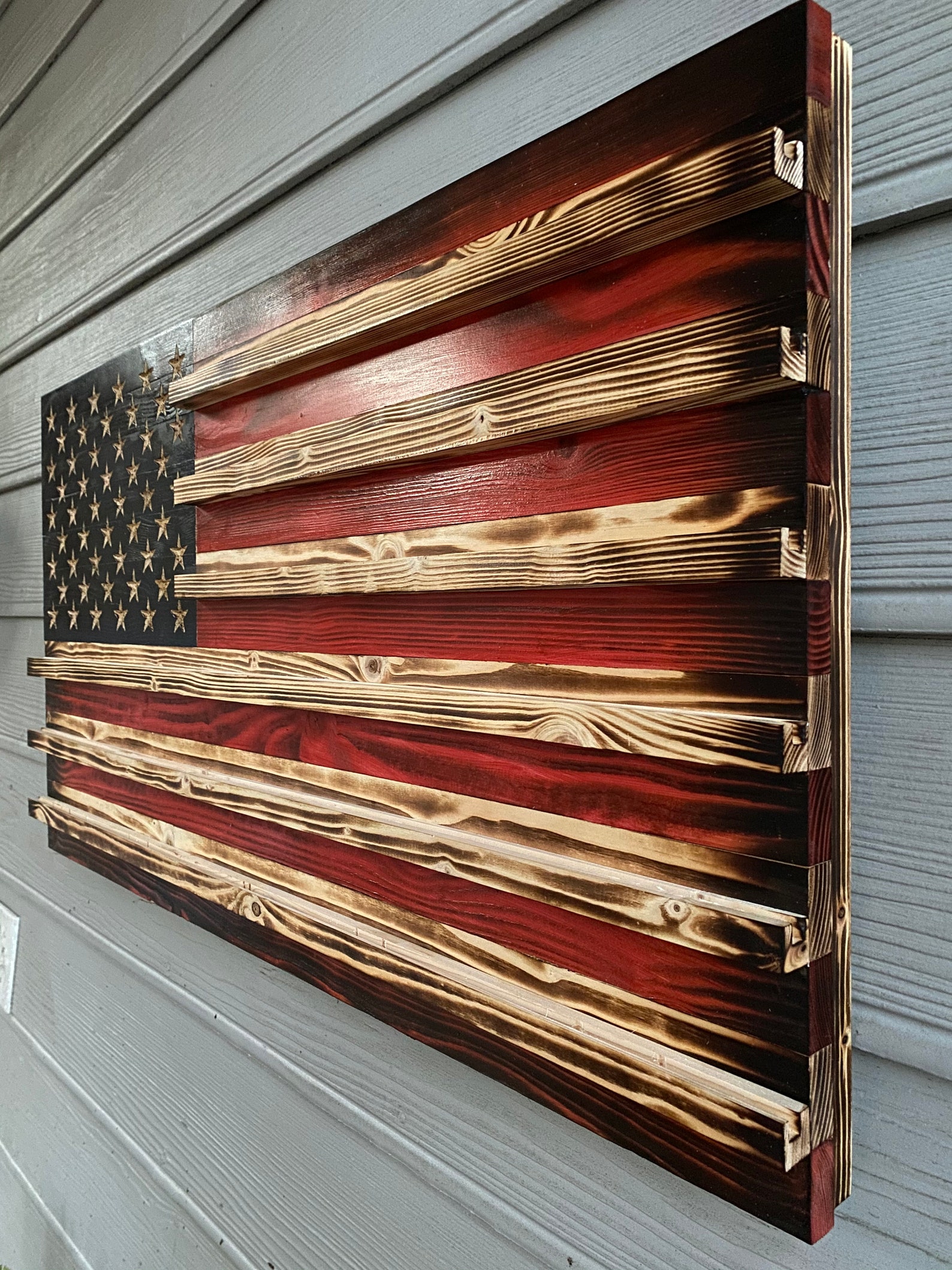 Challenge Coin Display, American Flag Challenge Coin Holder, Wood ...