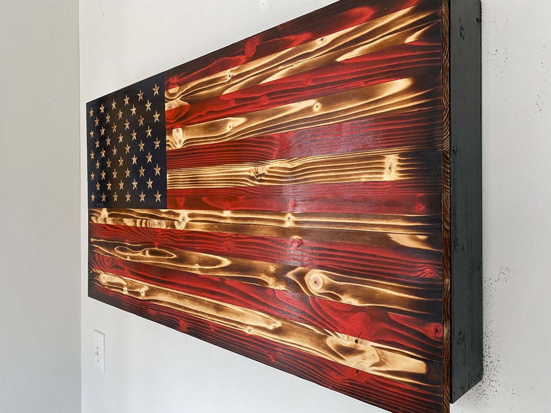 Concealment Flag Gun Case Cabinet, American Flag Concealment ...
