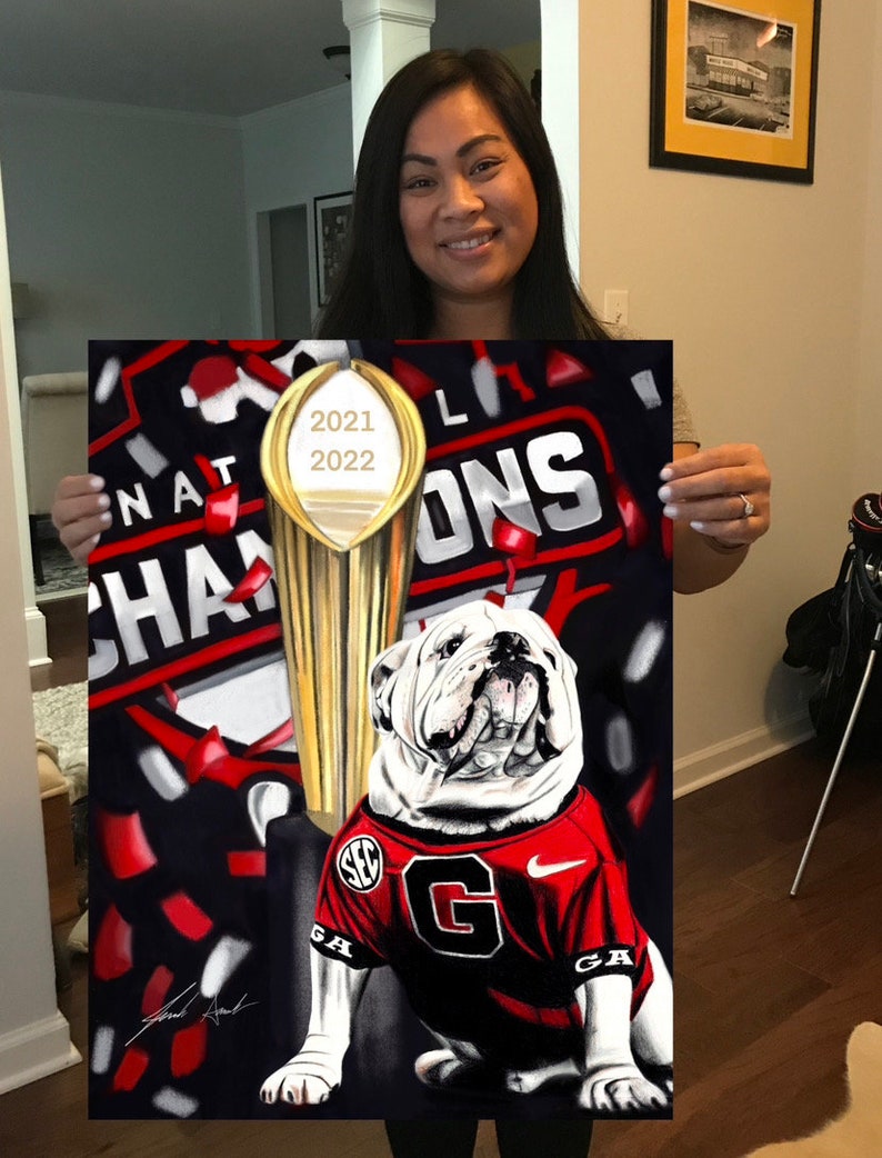 Georgia Bulldogs National Championship Drawing, Uga Mascot, Georgia ...