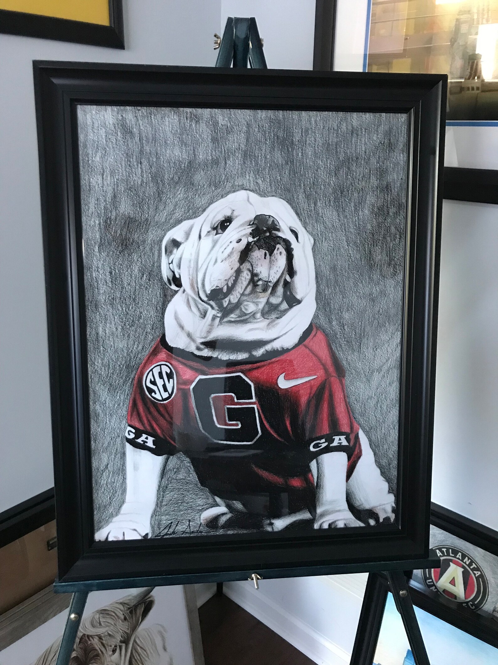 Georgia Bulldogs Artwork Drawing, Uga Mascot, Georgia Bulldogs Football ...