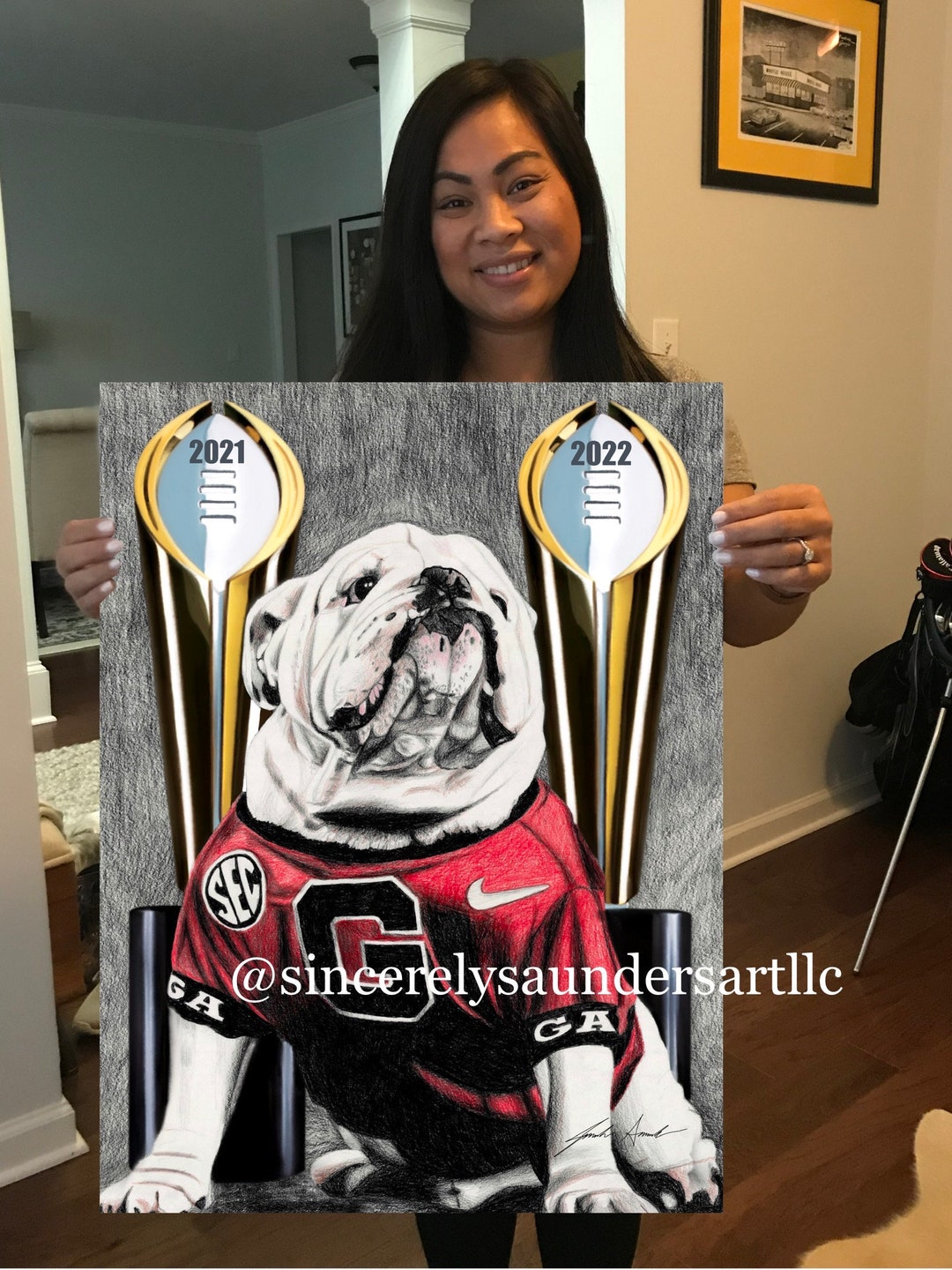 Georgia Bulldogs National Championship Drawing, Uga Mascot, Georgia ...