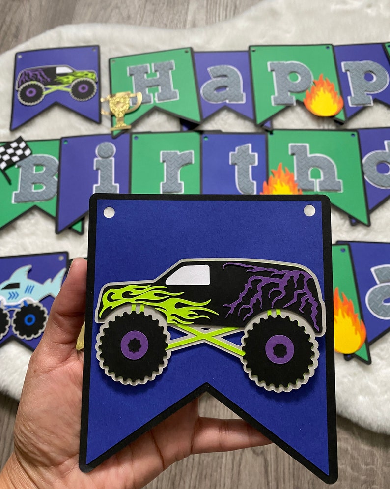 Monster Jam Inspired Birthday Decoration Monster Truck Birthday ...