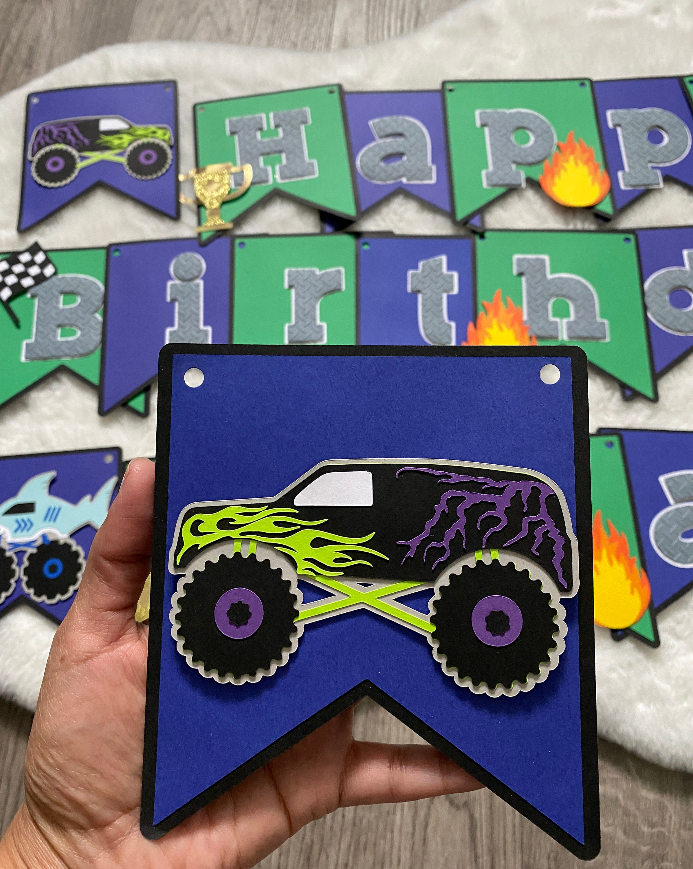 Monster Jam Inspired Birthday Decoration Monster Truck Birthday ...