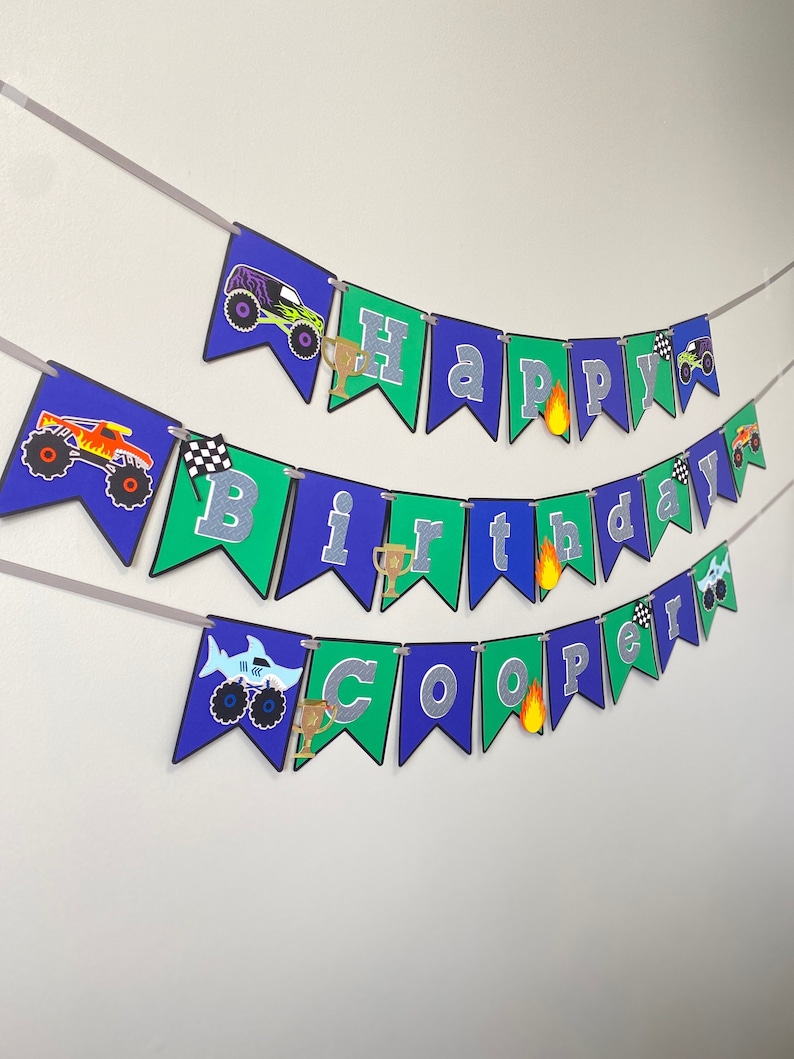 Monster Jam Inspired Birthday Decoration | Monster Truck Birthday ...