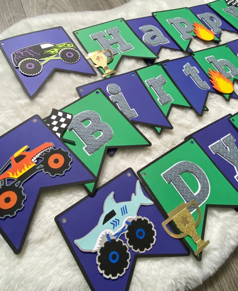 Monster Jam Inspired Birthday Decoration | Monster Truck Birthday ...