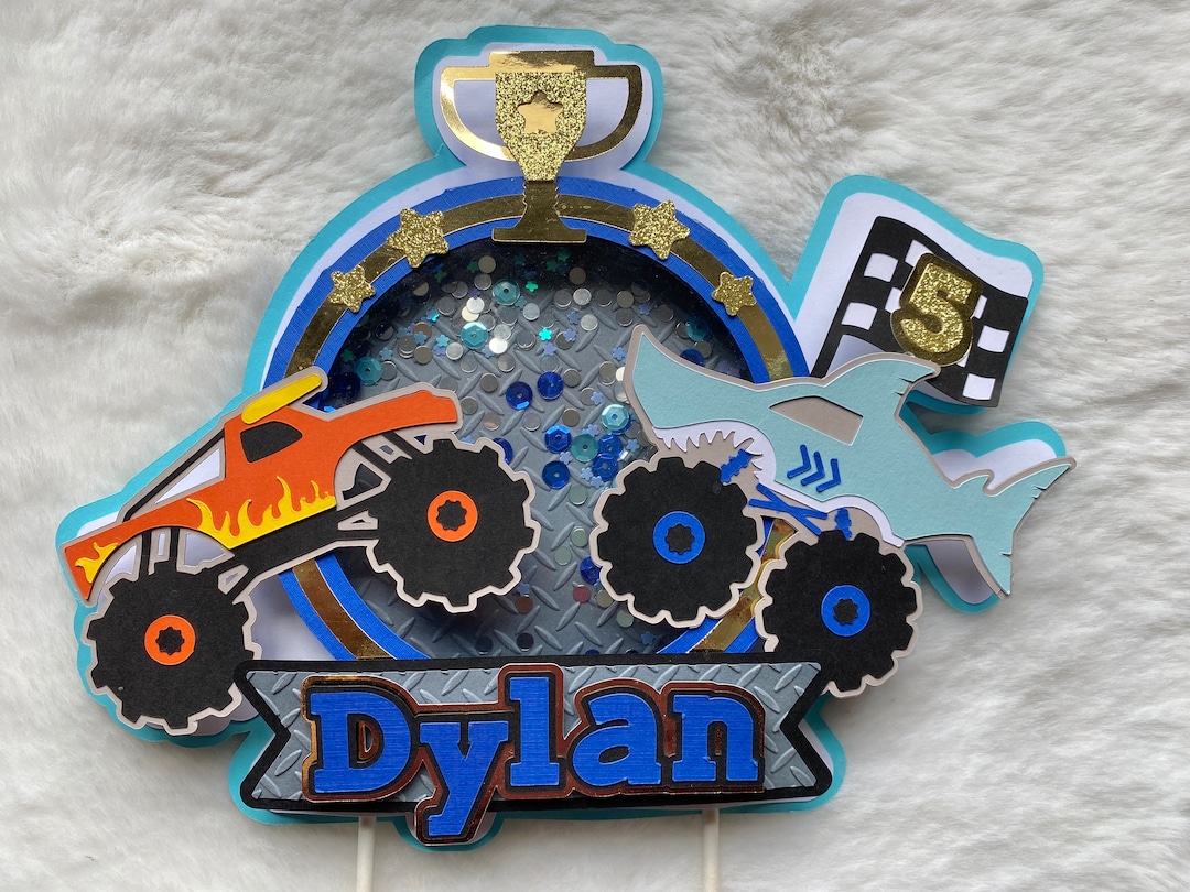 Monster Jam Cake Topper Monster Truck Cake Topper Monster Jam Birthday ...