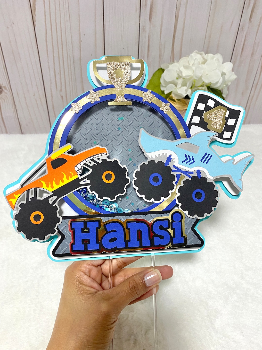 Monster Jam Cake Topper | Monster Truck Cake Topper | Monster Jam ...