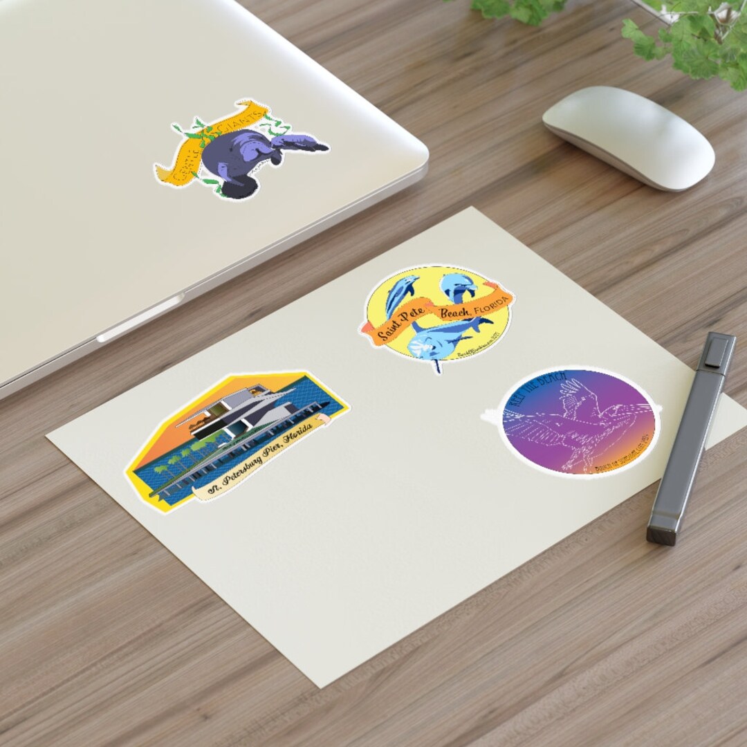 St. Petersburg Florida Vinyl Sticker Sheets - I Love the Burg - St Pete ...