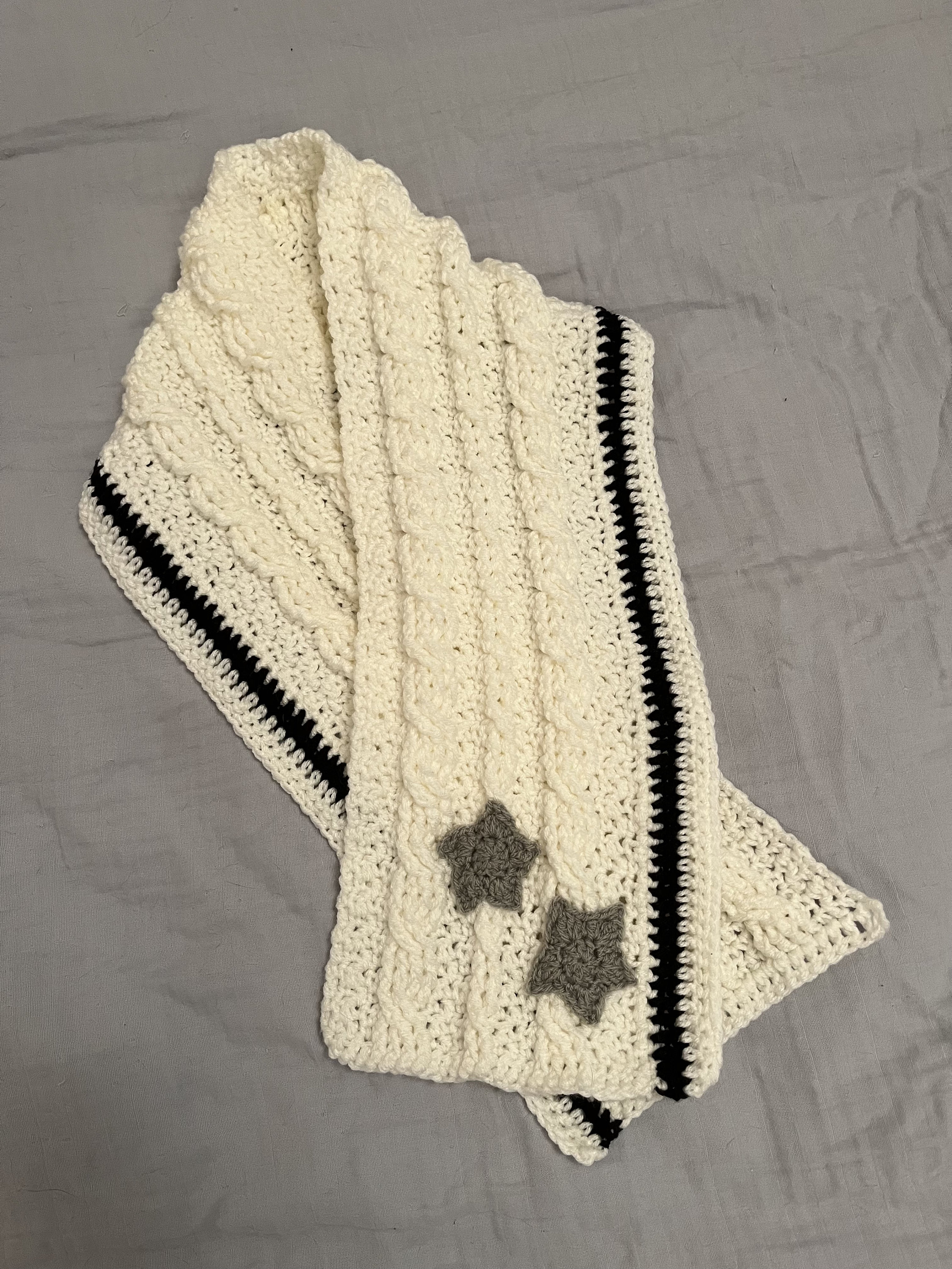 Stars & Scars Crochet Cable Scarf PATTERN - Etsy