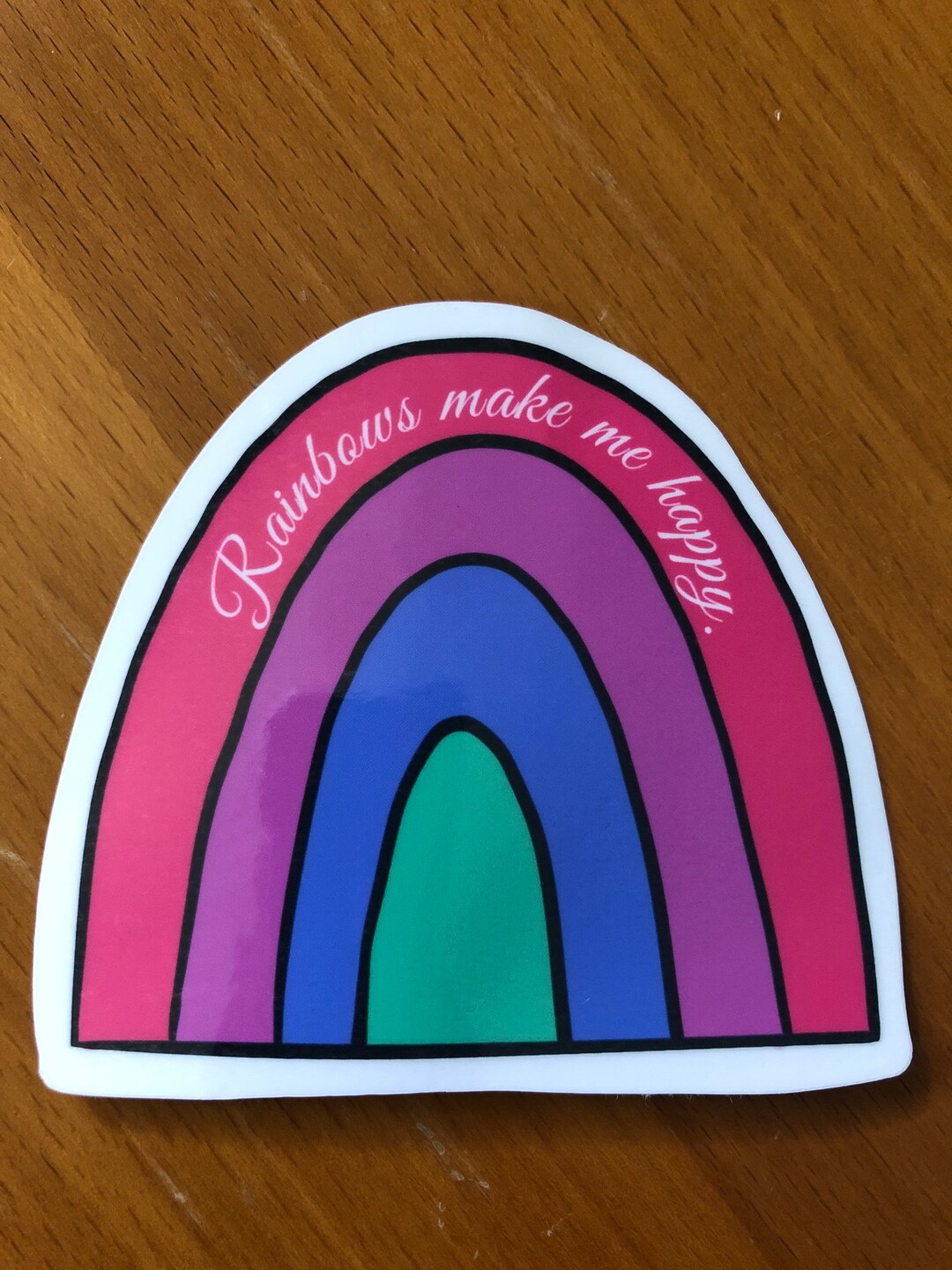 Rainbows Make Me Happy Sticker - Etsy