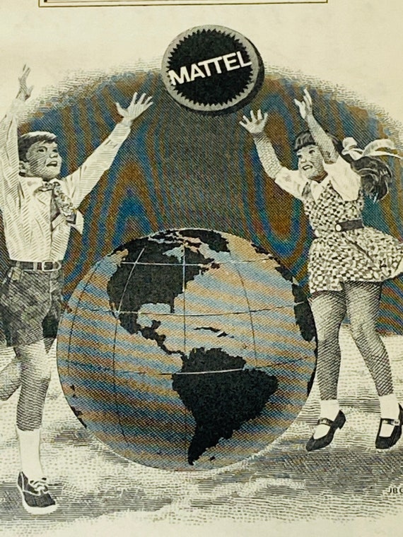 Mattel Inc. Authentic Stock Certificate 1971 Famous Toy | Etsy