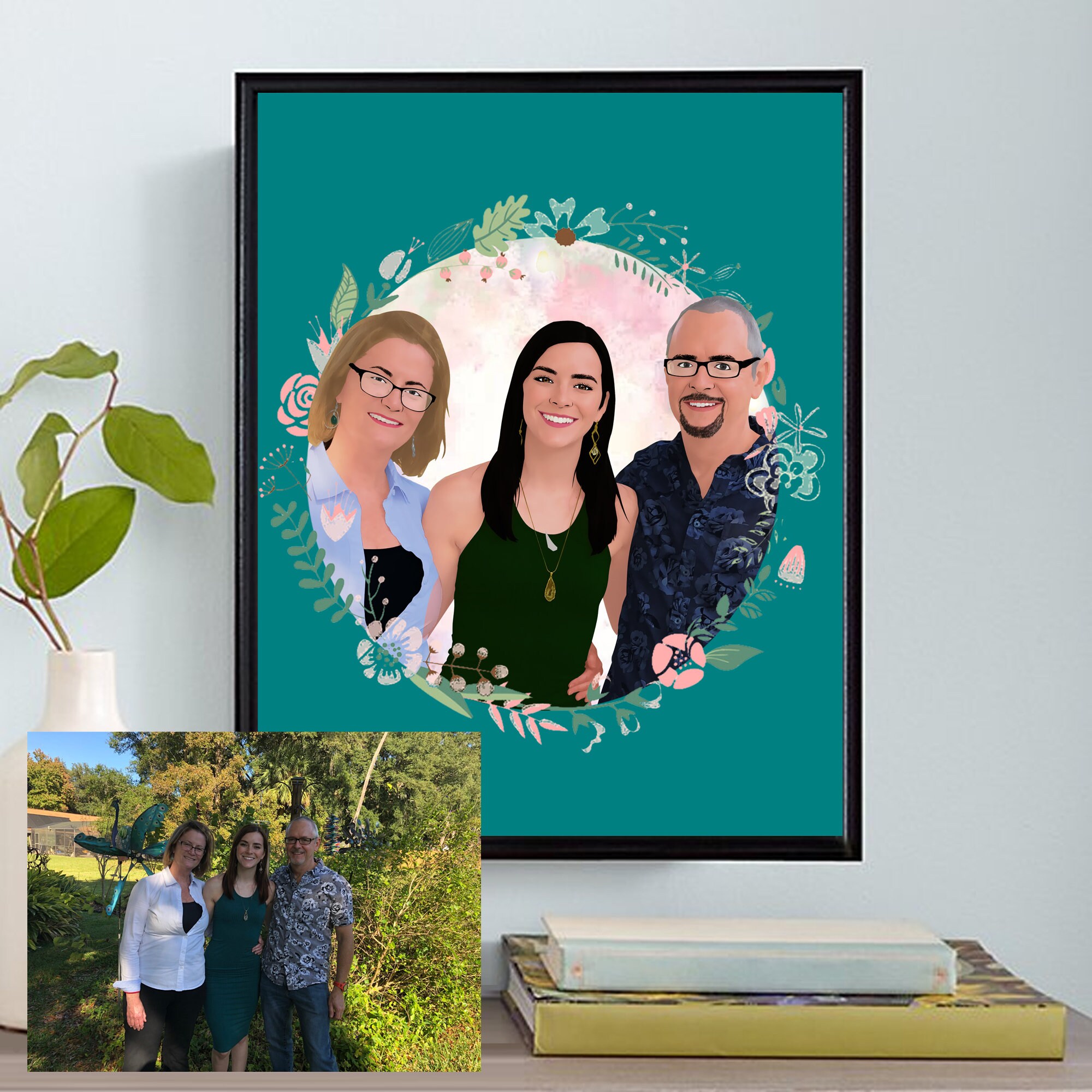 Custom Couple Prints | Couple Portrait Illustration | Custom Portrait ...