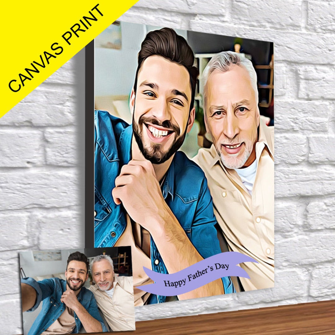Custom Father's Day Portrait Illustration Print | Father's Day Portrait ...