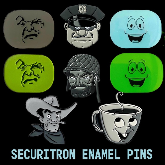 Fallout Securitron Enamel Pins Victor Yes Man Muggy Berserk - Etsy