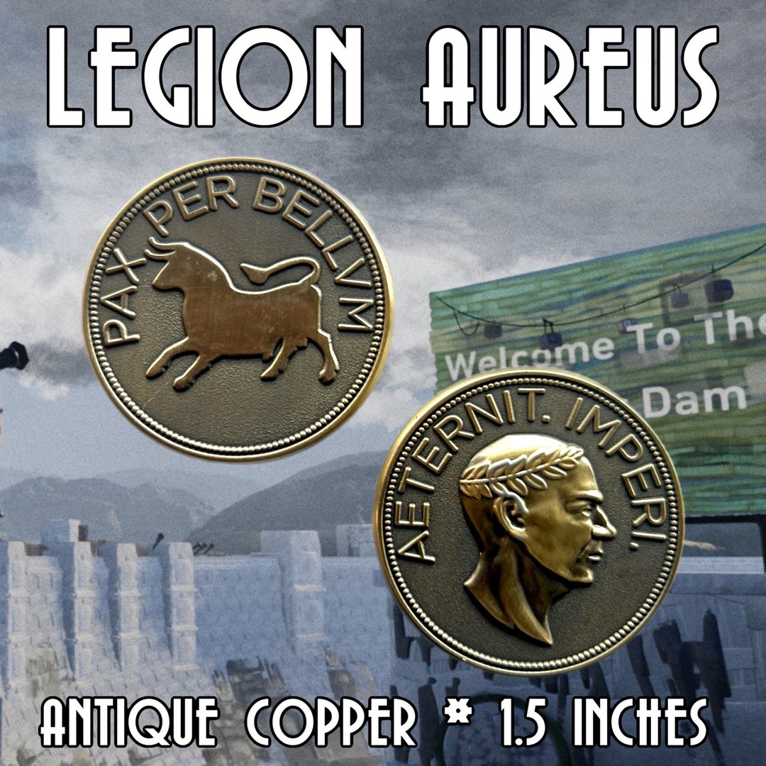 Legion Aureus Chip Token Coin Fallout 2 3 4 76 New Vegas Prop Cosplay ...