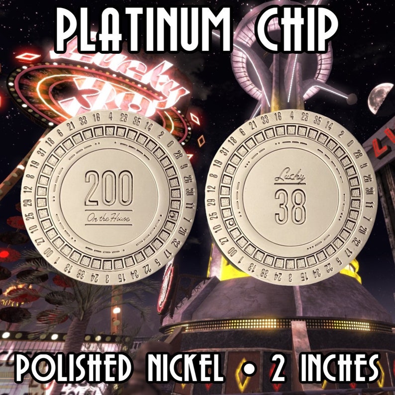 Platinum Chip Fallout New Vegas 2 Inches 2 3 4 76 - Etsy