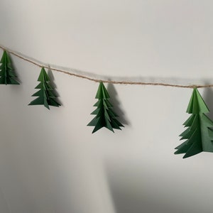Evergreen Tree Paper Garland - Etsy