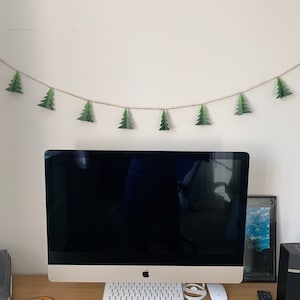Evergreen Tree Paper Garland - Etsy