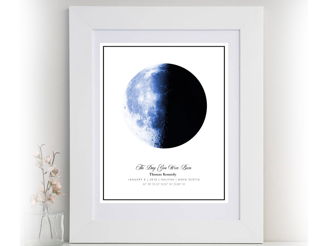 Custom Moon Art | Moon Phases Print |valentines Day Gift | Unique Gifts ...