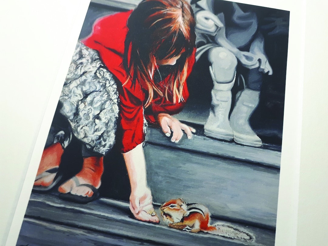 Chipmunk Art Print | Fine Art Prints | Art Prints | Home Decor | Wall ...