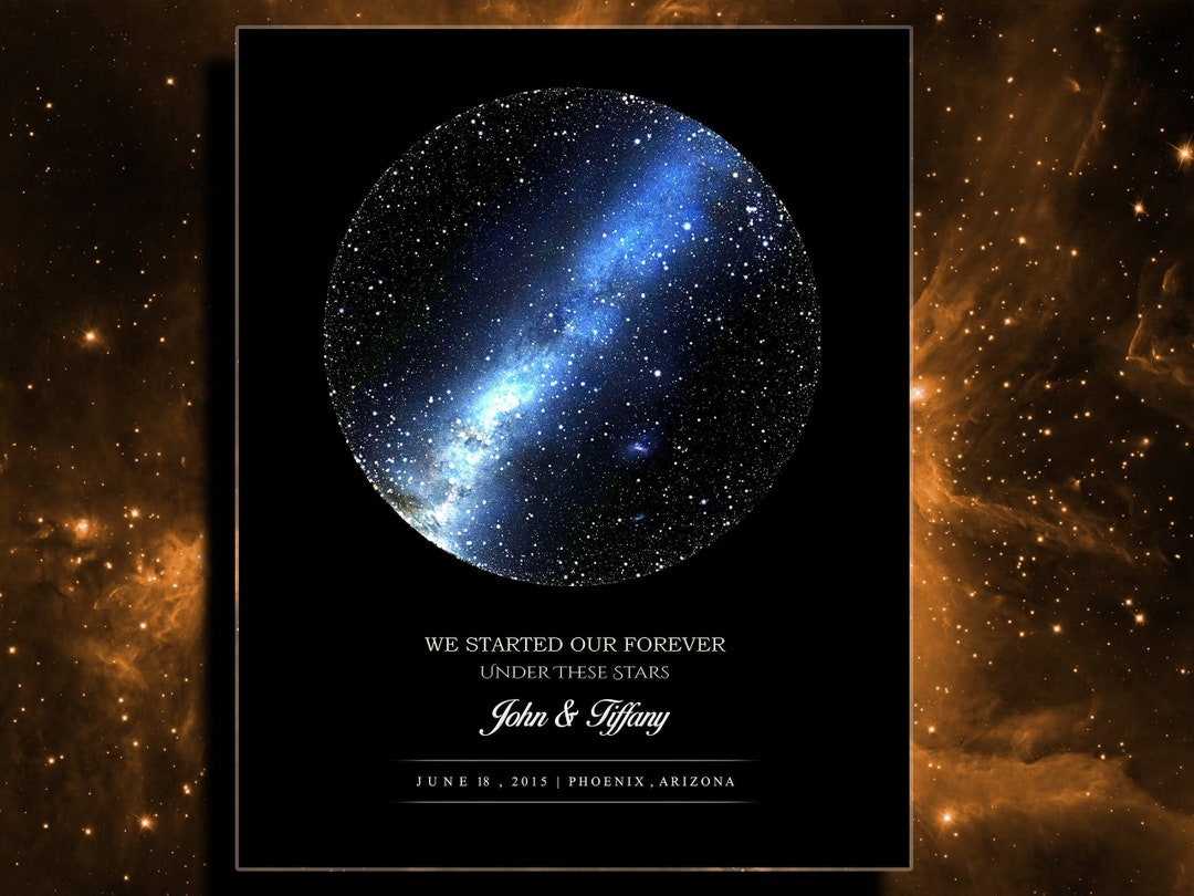 Custom Star Map Poster | Anniversary Gift | Valentines for Her | Unique ...