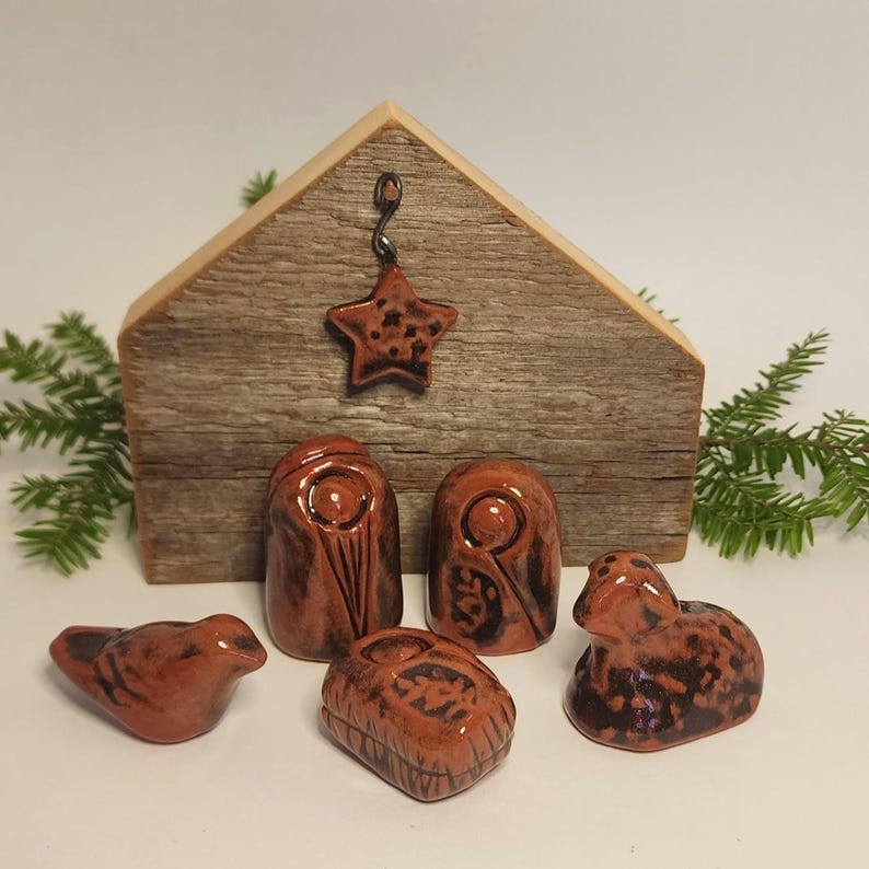 Ceramic Creche/nativity Set - Etsy