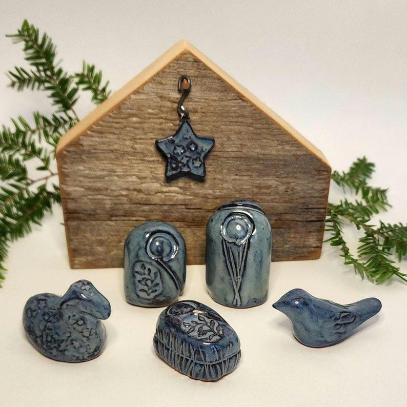 Ceramic Creche/nativity Set - Etsy