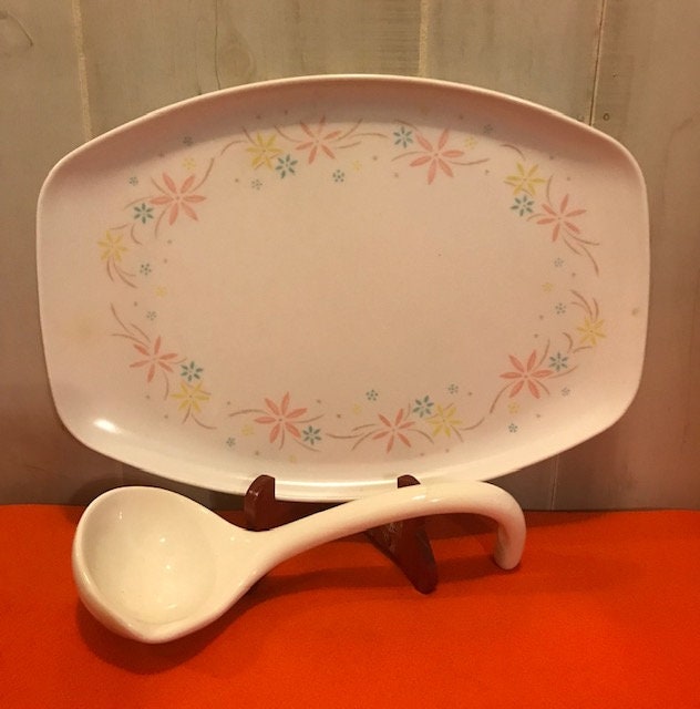 Retro Floral Melmac Oval Platter, Collectible Melmac, Mid Century ...