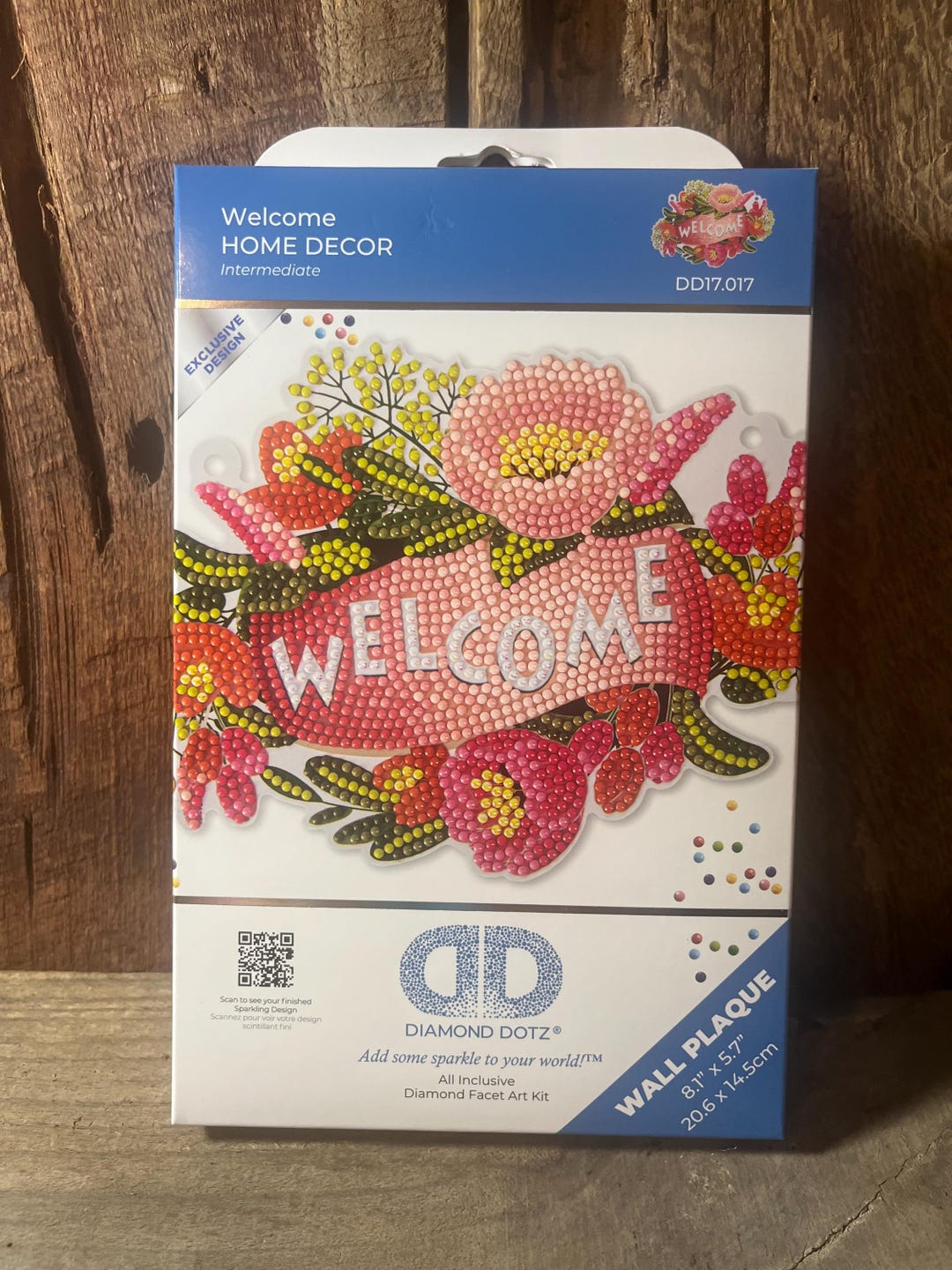 Diamond Dots Welcome Art Kit - Floral Welcome Wall Decor, Home Wreath ...