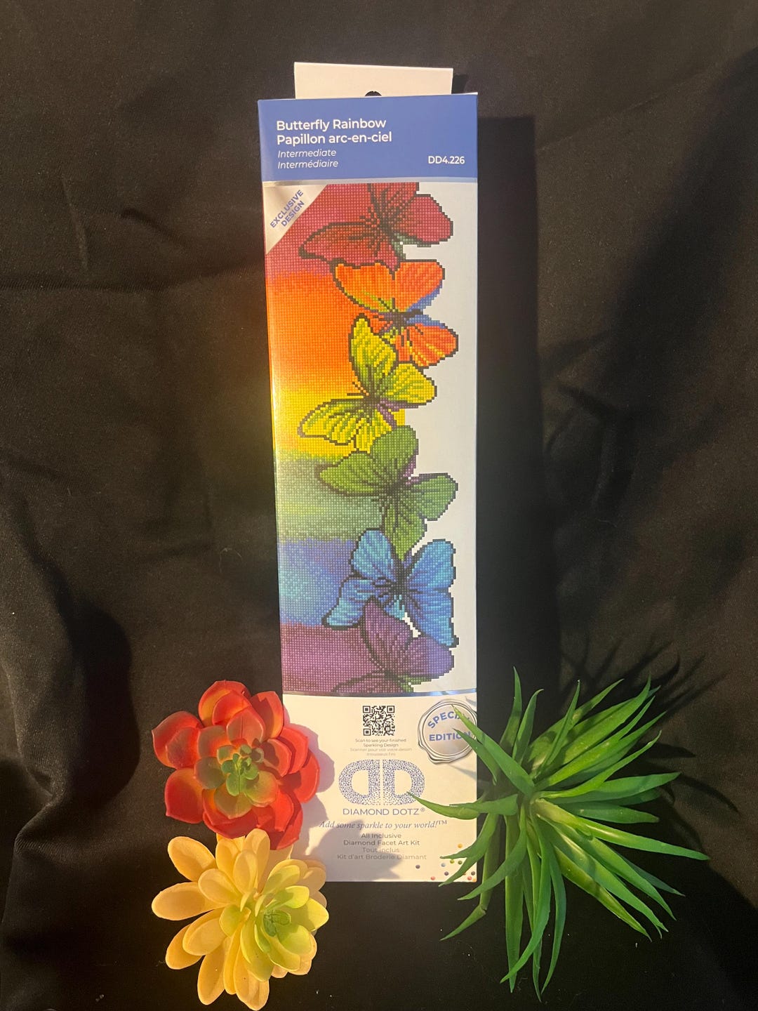 Diamond Dotz, Butterfly Rainbow, Square Diamond Painting Kit, Square ...