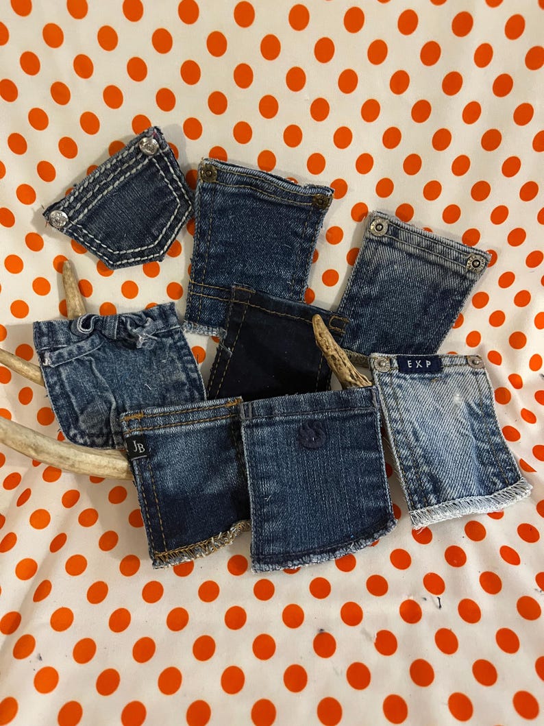 8 Upcycled Denim Pockets: Versatile Craft Supplies for DIY Projects ...