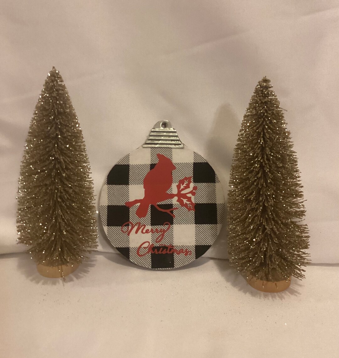 Christmas Tree Ornament Round Wood Tree Ornament Holiday - Etsy