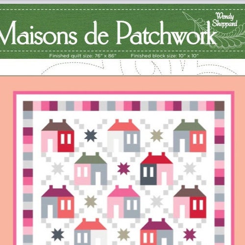 Maisons De Patchwork Quilt Digital Pattern PDF Download house | Etsy