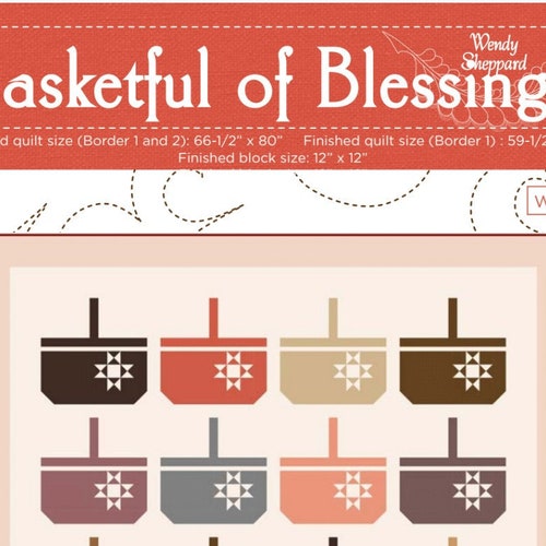 BASKETFUL OF BLESSINGS Quilt Pattern Pdf Basket and Star - Etsy