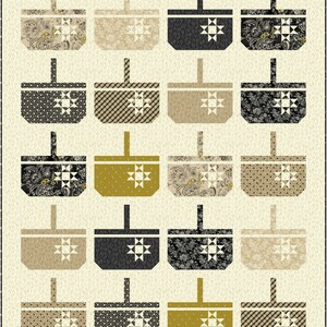 BASKETFUL OF BLESSINGS Quilt Pattern Pdf, Basket and Star Quilt, Fat ...