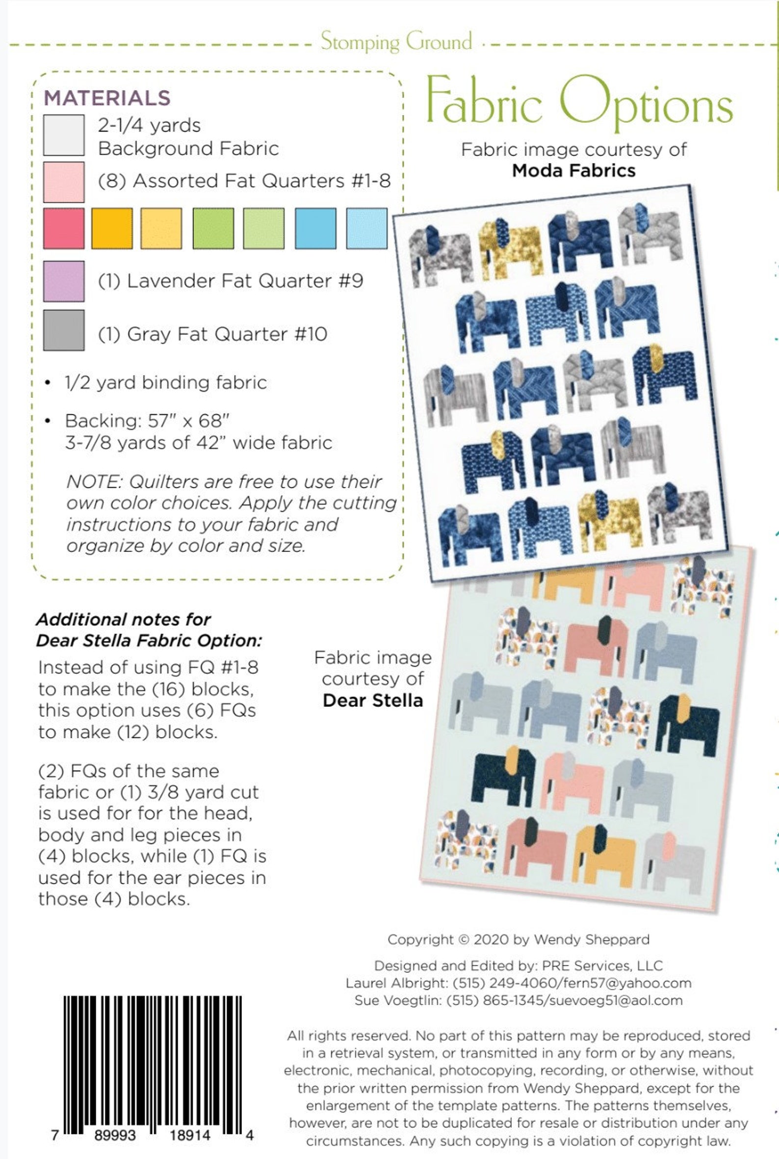 STOMPING GROUND Elephant Fat Quarter Pieced Quilt Pattern PDF - Etsy Canada