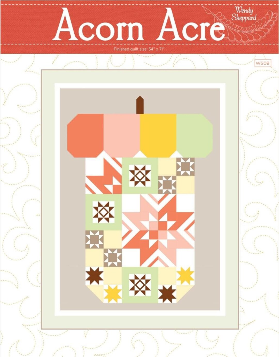 ACORN ACRE Autumn / Fall Pieced Quilt Pattern PDF by Wendy Sheppard - Etsy