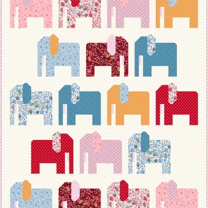 STOMPING GROUND Elephant Fat Quarter Pieced Quilt Pattern PDF - Etsy