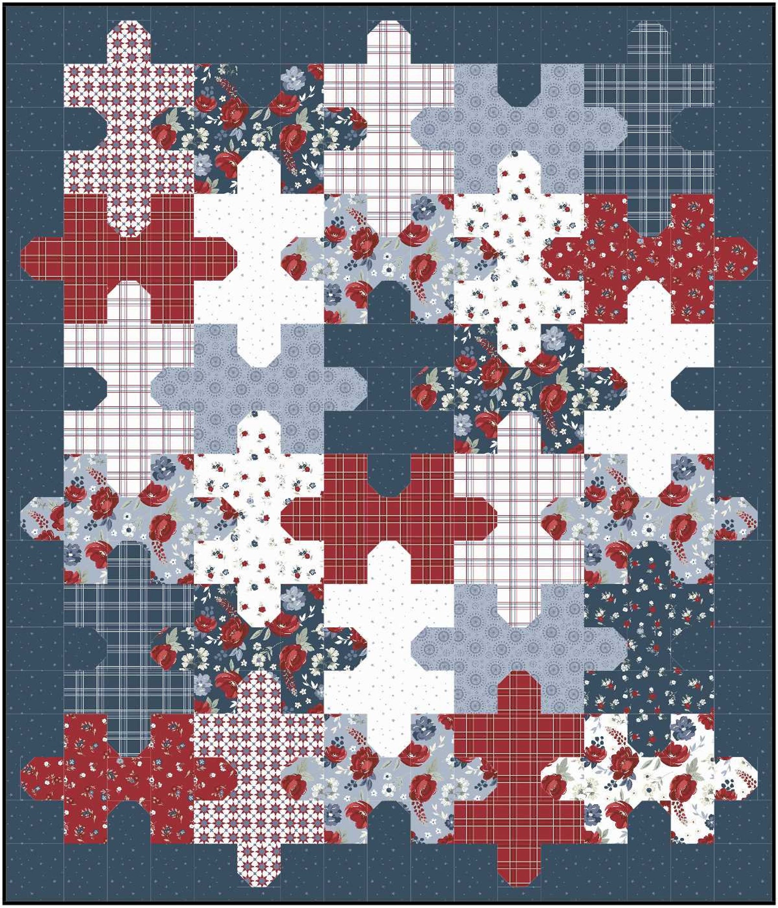 Jigsaw PUZZLE Easy Quilt Quilting Pattern PDF - Etsy
