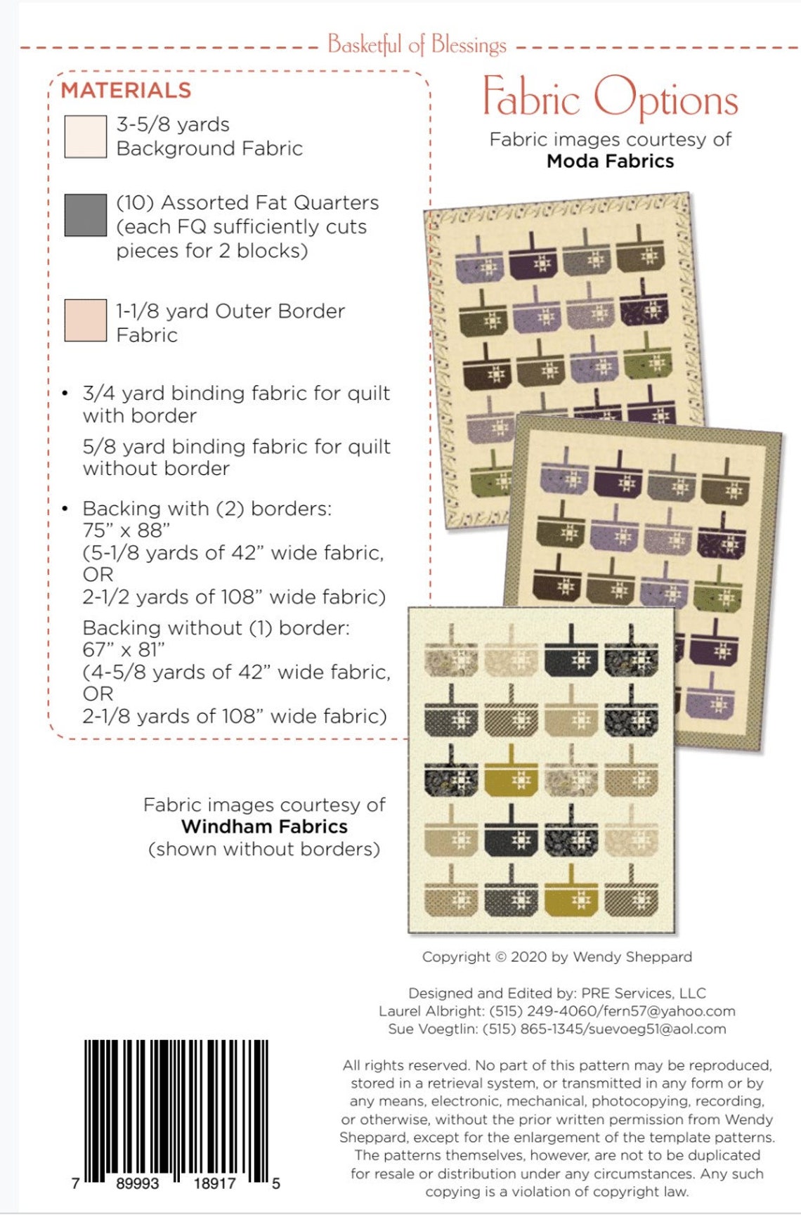 BASKETFUL OF BLESSINGS Quilt Pattern Pdf, Basket and Star Quilt, Fat ...