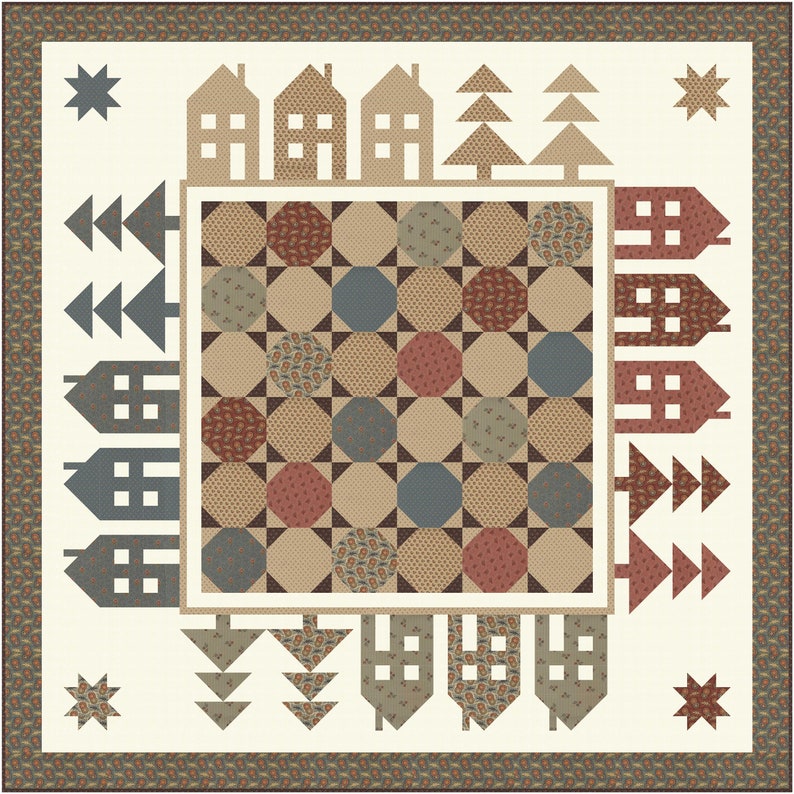 HAMLET House Tree Star Quilt Pattern PDF - Etsy