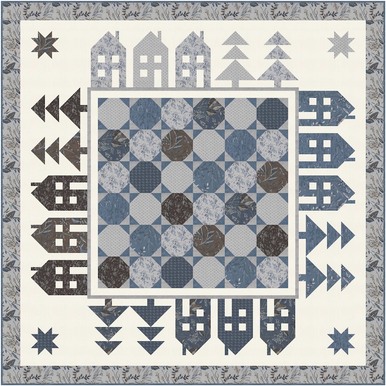 HAMLET House Tree Star Quilt Pattern PDF - Etsy