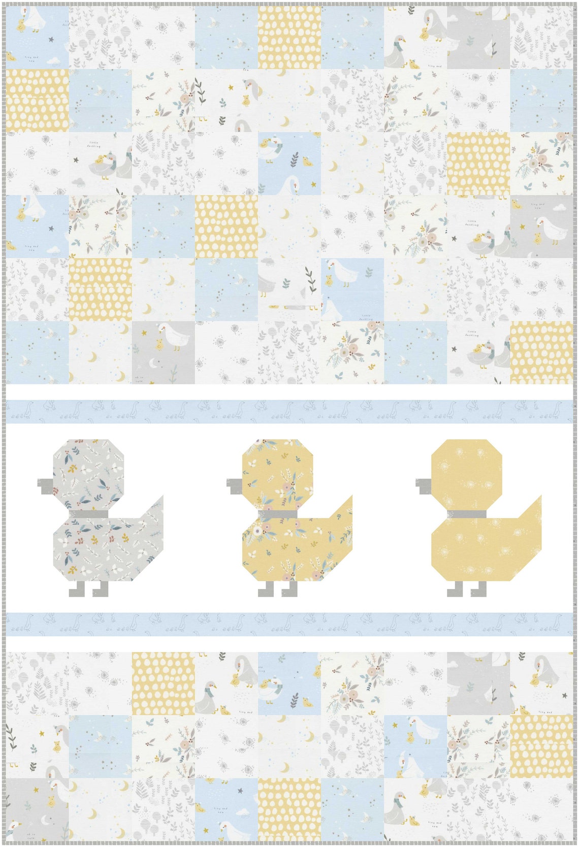 DUCKLING DUCKLING GO Duck Fat Quarter Friendly Baby Quilt - Etsy
